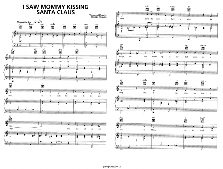 I Saw Mommy Kissing Santa Claus - ноты